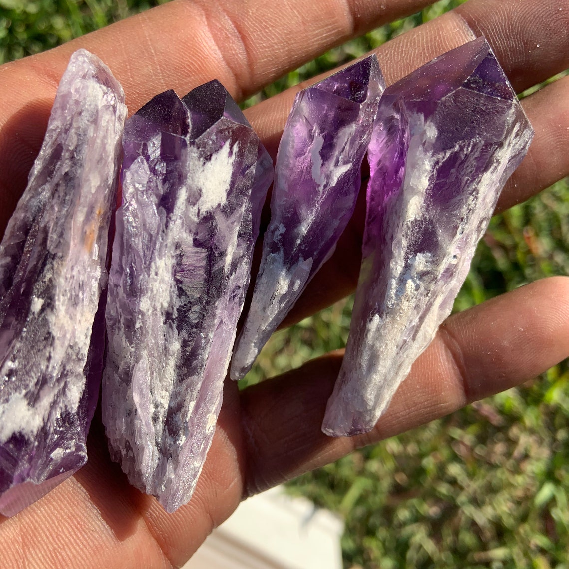 Natural Cathedral Amethyst Points - Etsy