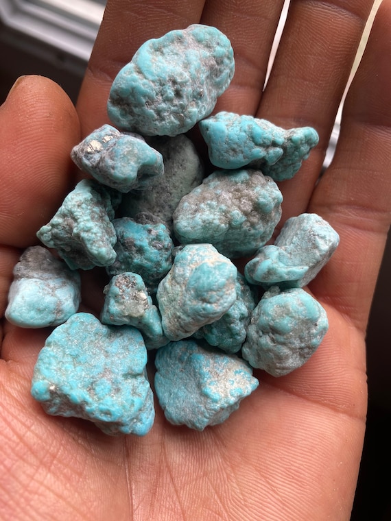 Natural Turquoise with Pyrite inclusions | Etsy