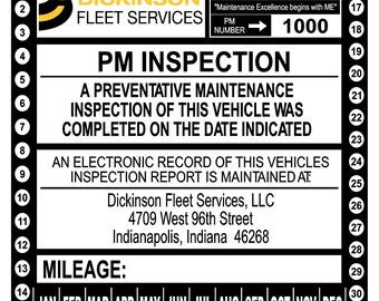 DOT Annual Vehicle Inspection Form for 49 CFR Part 396.17 | Etsy