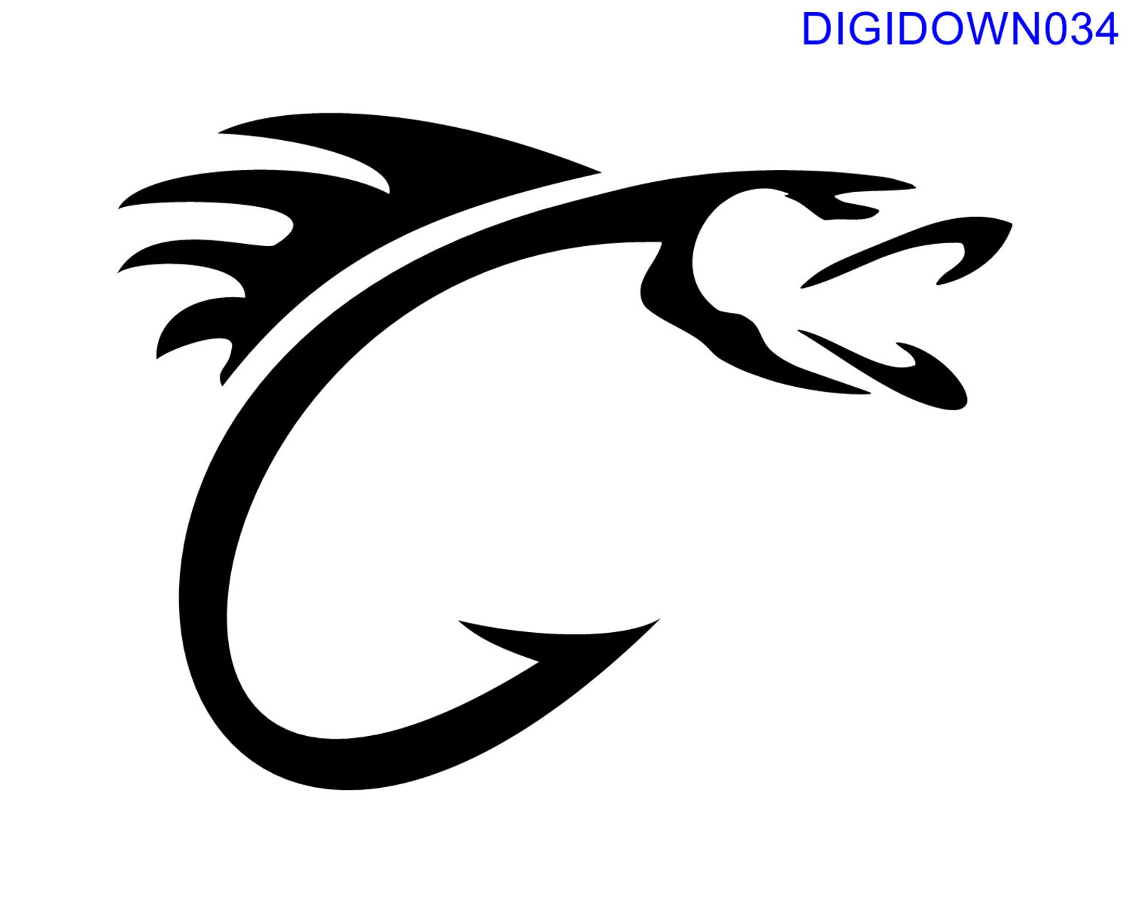 Fish Hook – SVG Cut File (mtc, Svg, Pdf, Eps, Ai, Dxf, Png & Jpg ...