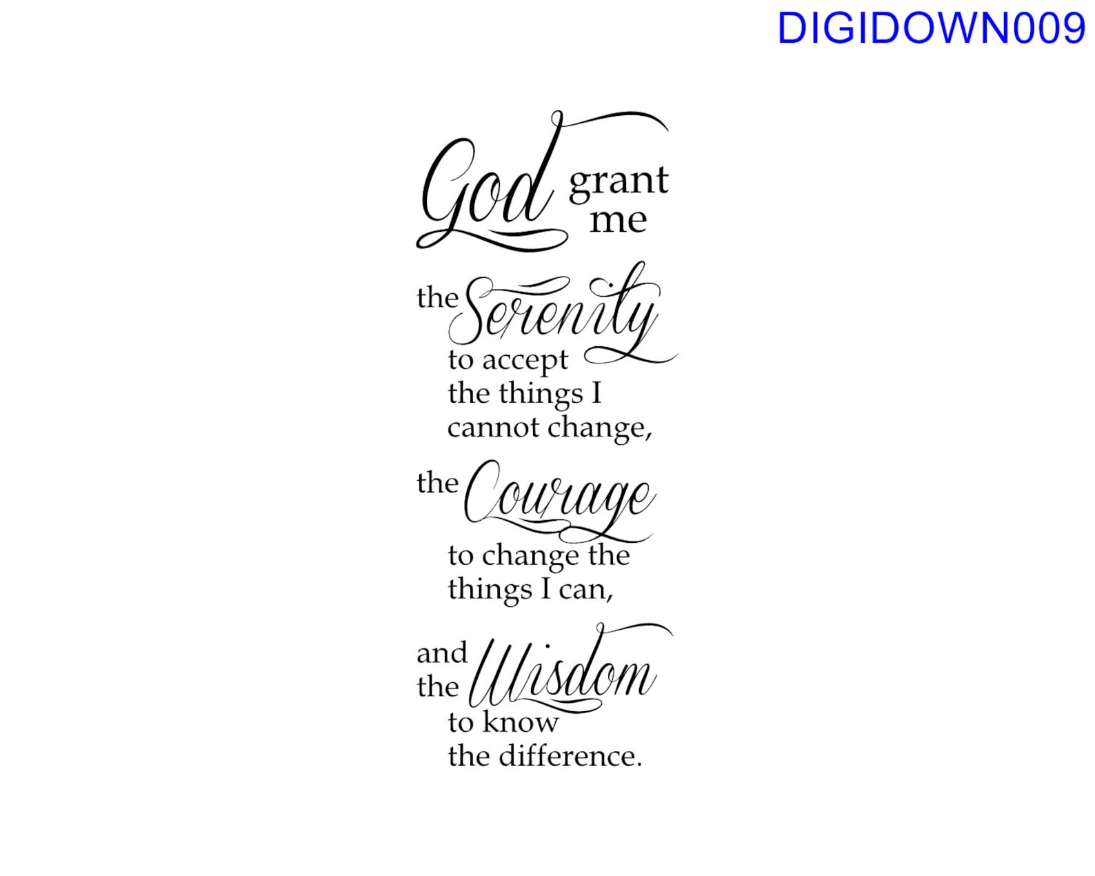 Serenity Prayer SVG Cut File mtc Svg Pdf Eps Ai Dxf - Etsy