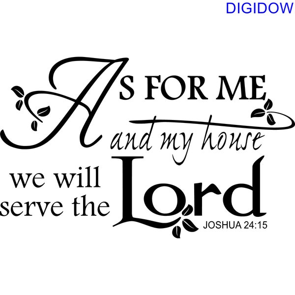 As for Me and My House We Will Serve the Lord - Etsy