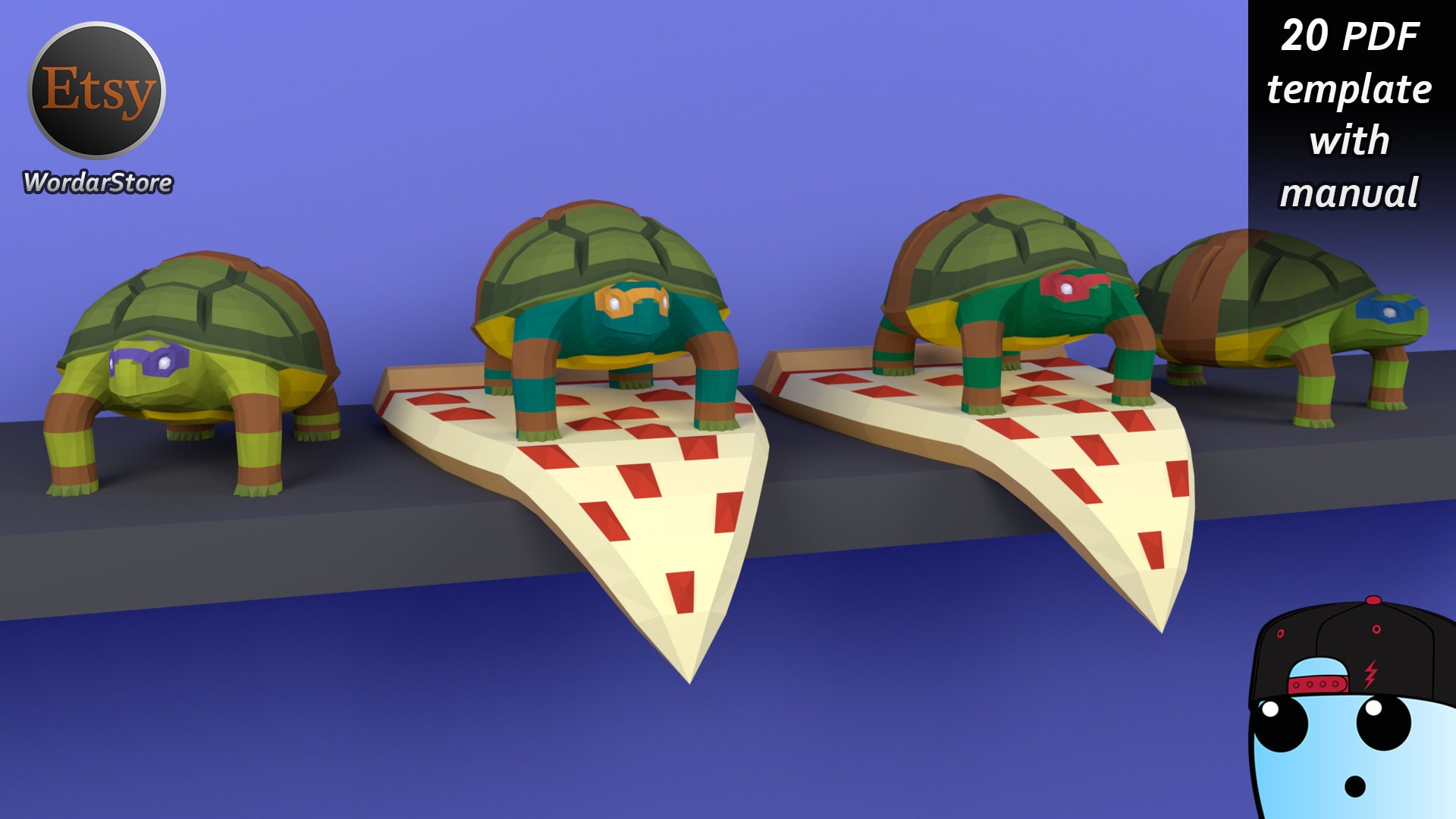 Papercraft, TMNT, Crafts, Art, Home, Decoration, DIY, Handmade, Pattern ...