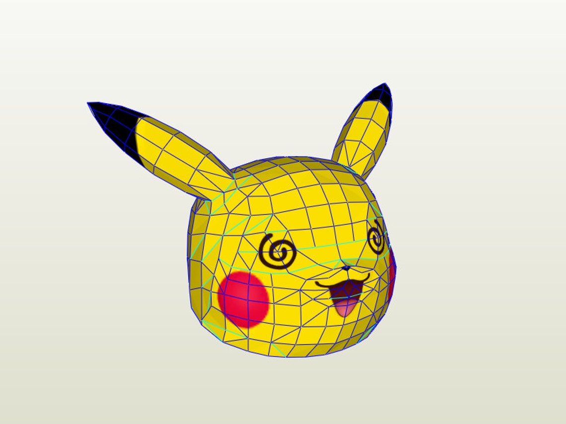 Mascara de Pikachu / Pikachu Mask, pokemon universe. Papercraft ...
