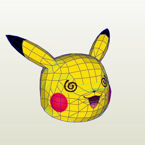 Pikachu Mask / Pikachu Mask, Pokemon Universe. Papercraft / Pepakura ...