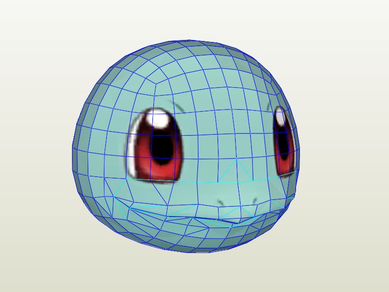 Squirtle Mask / Squirtle Mask, Pokemon Universe. Papercraft / Pepakura ...