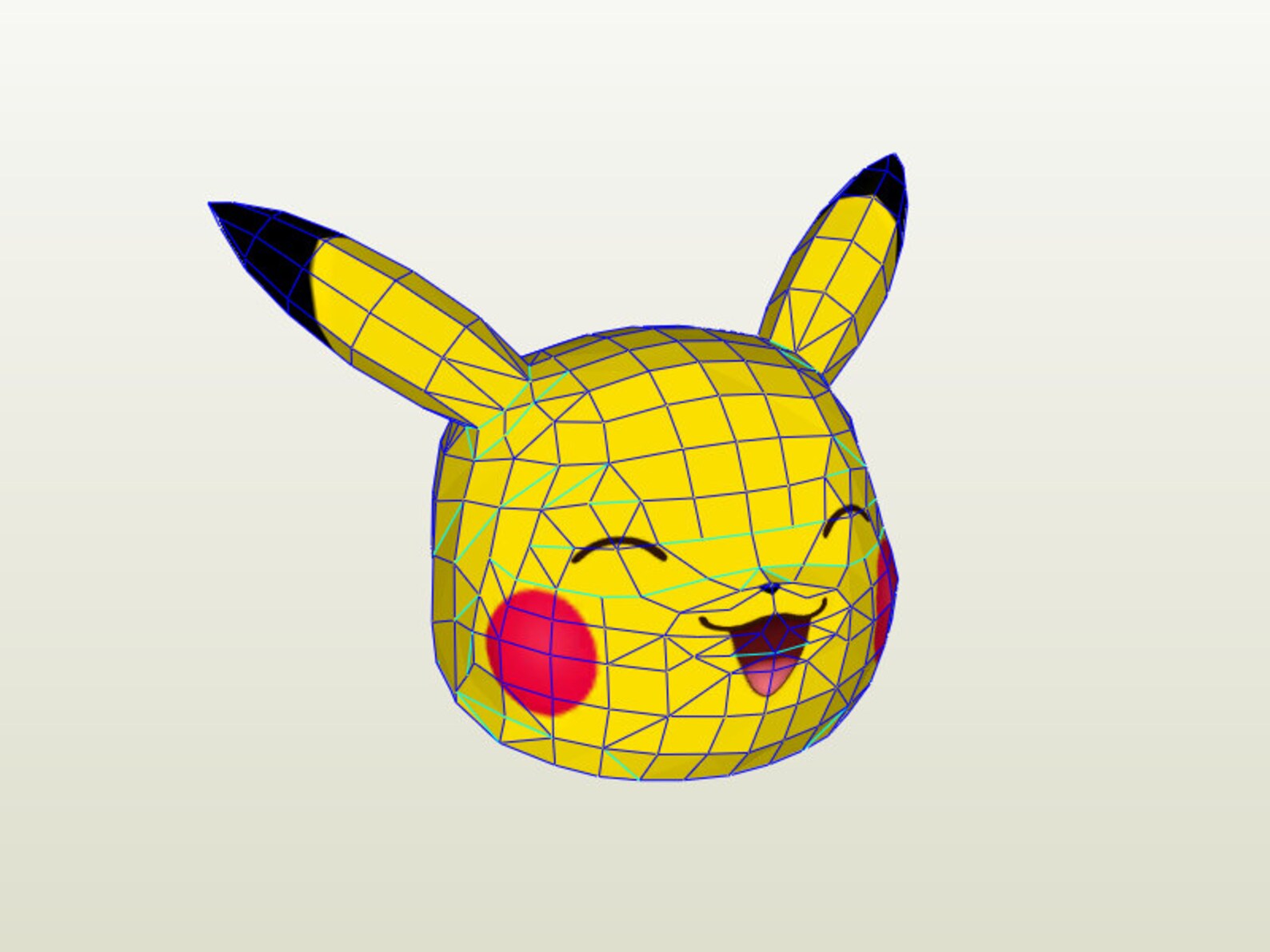 Mascara de Pikachu / Pikachu Mask, pokemon universe. Papercraft ...