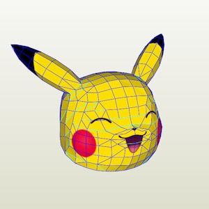Pikachu Mask / Pikachu Mask, Pokemon Universe. Papercraft / Pepakura ...