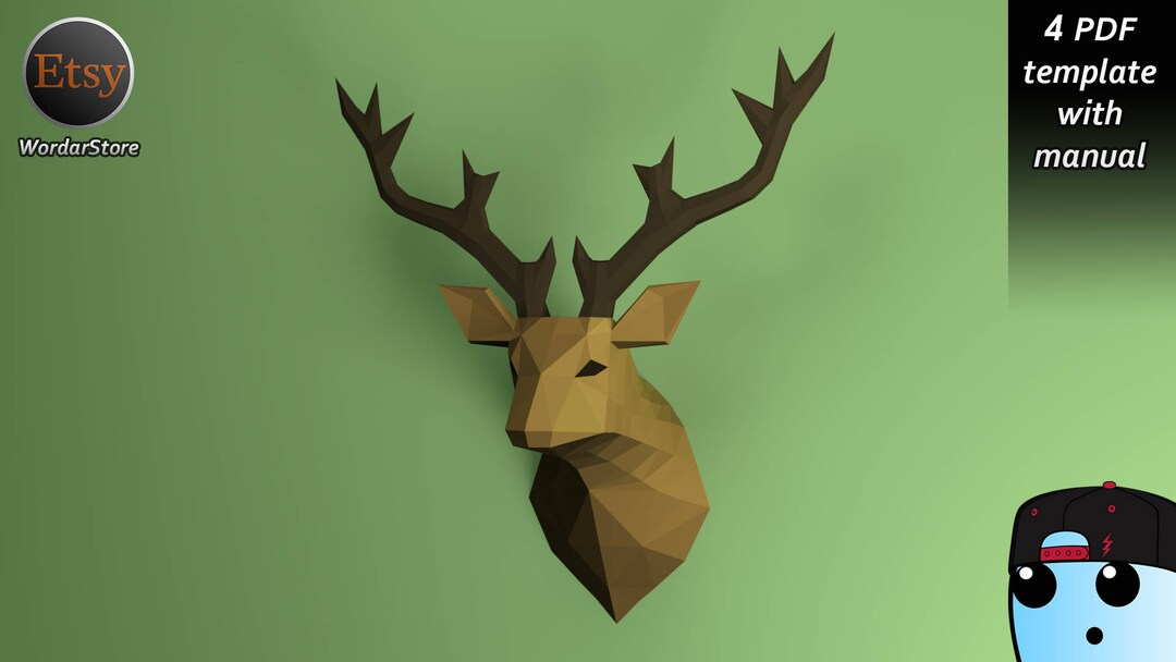 Papercraft, Reindeer, Crafts, Art, Home, Decoration, DIY, Handmade ...