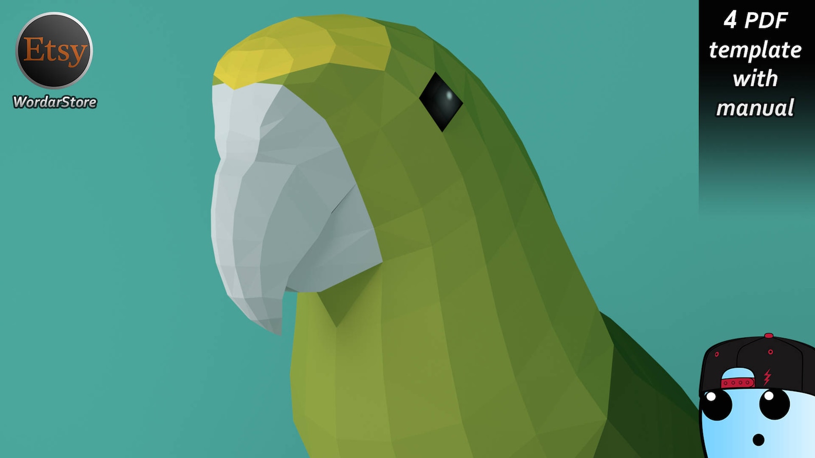 Papercraft Parrot Crafts Art Home Decoration DIY - Etsy