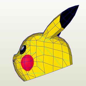 Pikachu Mask / Pikachu Mask, Pokemon Universe. Papercraft / Pepakura ...