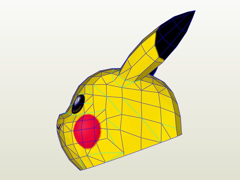 Pikachu Mask / Pikachu Mask, Pokemon Universe. Papercraft / Pepakura ...