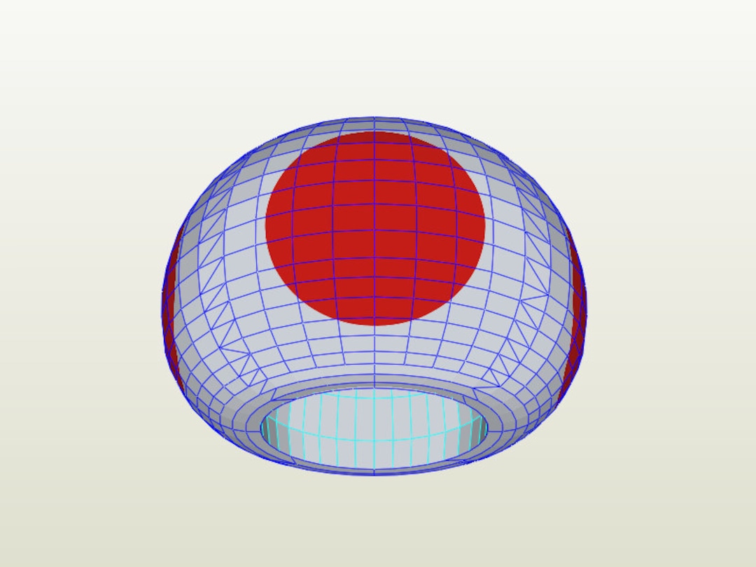 Toad Hat, Super Mario Bros Universe. Papercraft / Pepakura. - Etsy