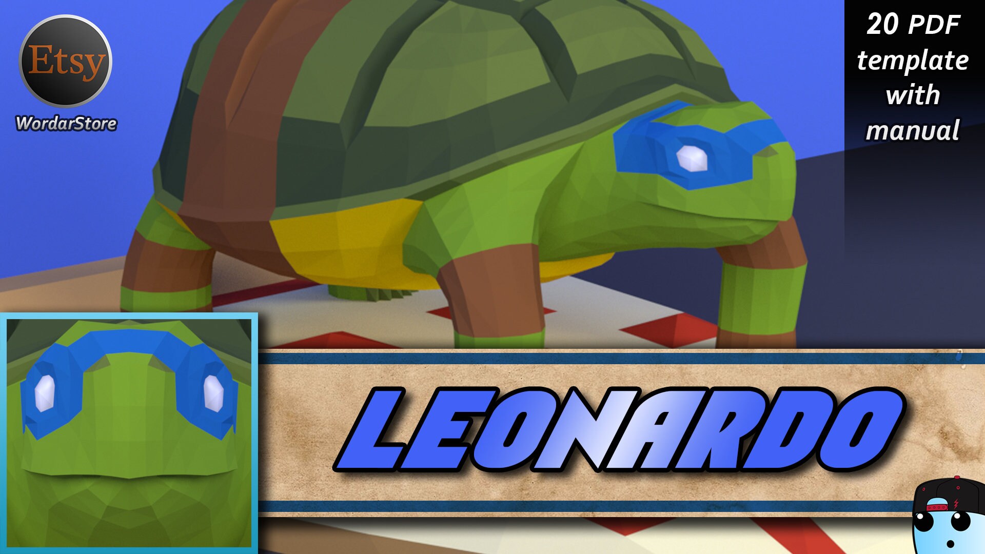 Papercraft, TMNT, Crafts, Art, Home, Decoration, DIY, Handmade, Pattern ...