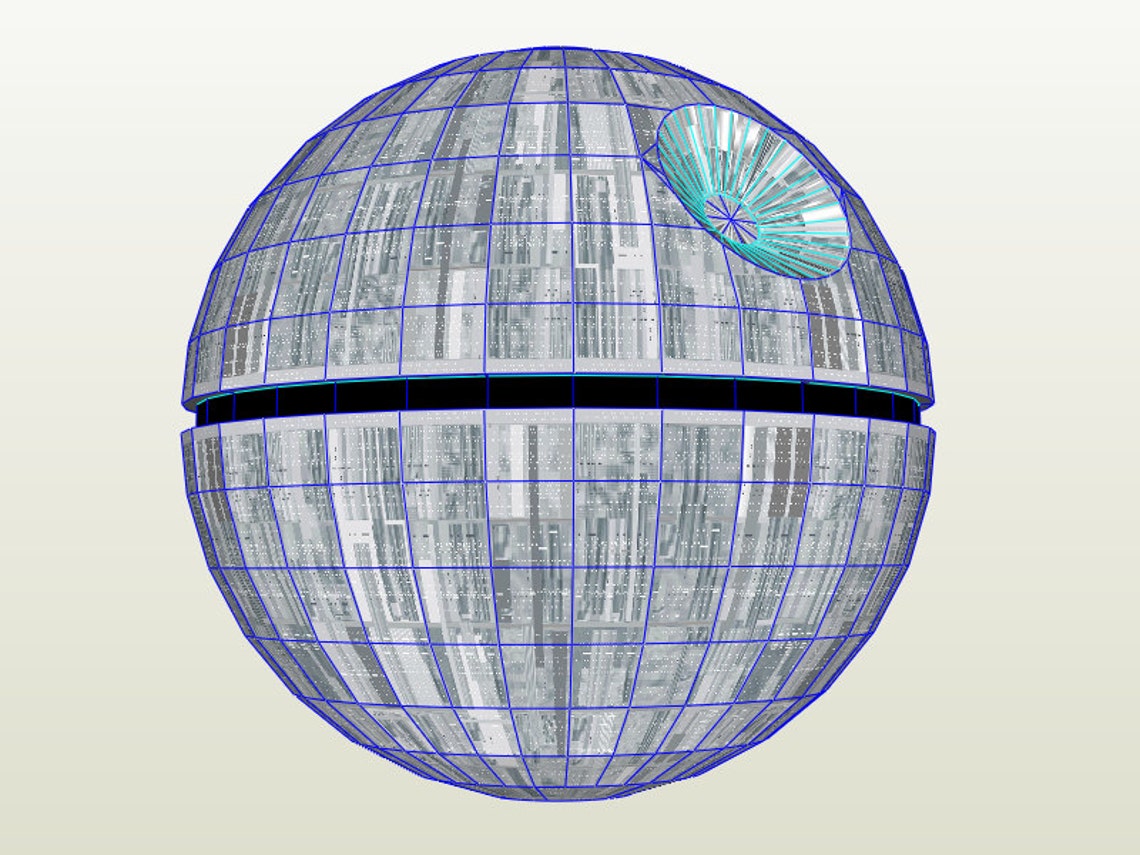 Death Star / Estrella de la Muerte, pepakura / papercraft. Star Wars ...