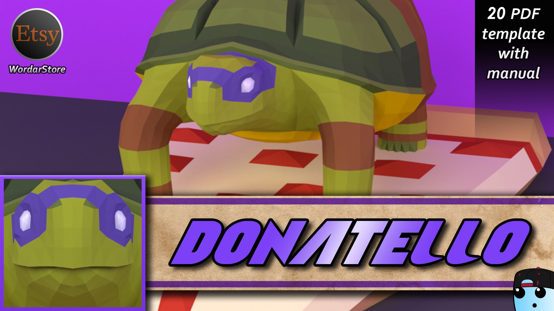 Papercraft, TMNT, Crafts, Art, Home, Decoration, DIY, Handmade, Pattern ...