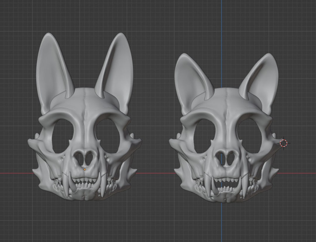 Cat Skull Mask Movable Jaw - Etsy