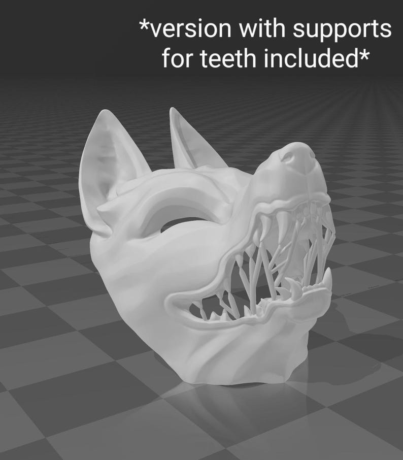 Kitsune Wolf Mask 3d Print Files - Etsy