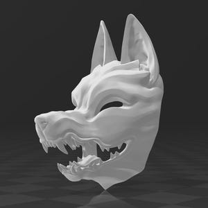 Kitsune Wolf Mask 3d Print Files - Etsy