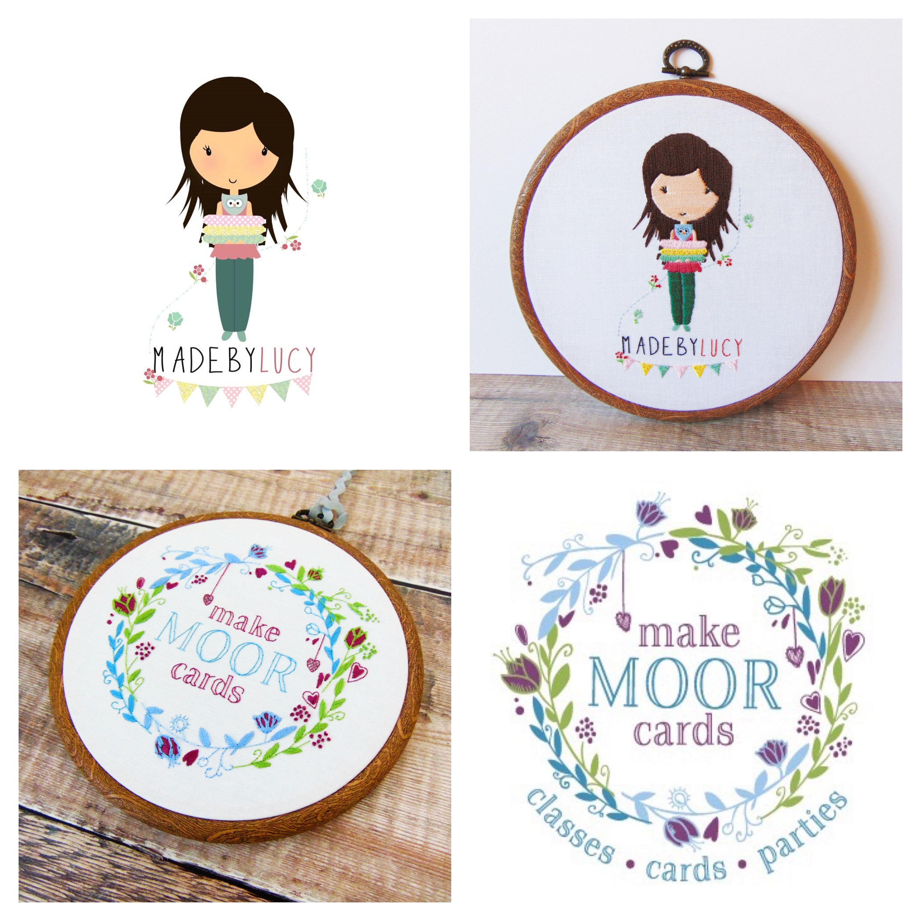 Your Logo Transformed Into Hand Embroidery Hoop Art | Etsy