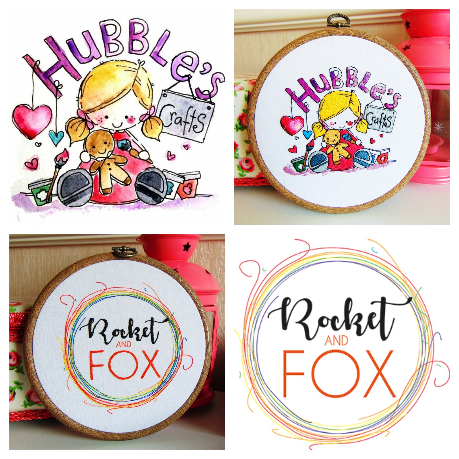 Your Logo Transformed Into Hand Embroidery Hoop Art | Etsy