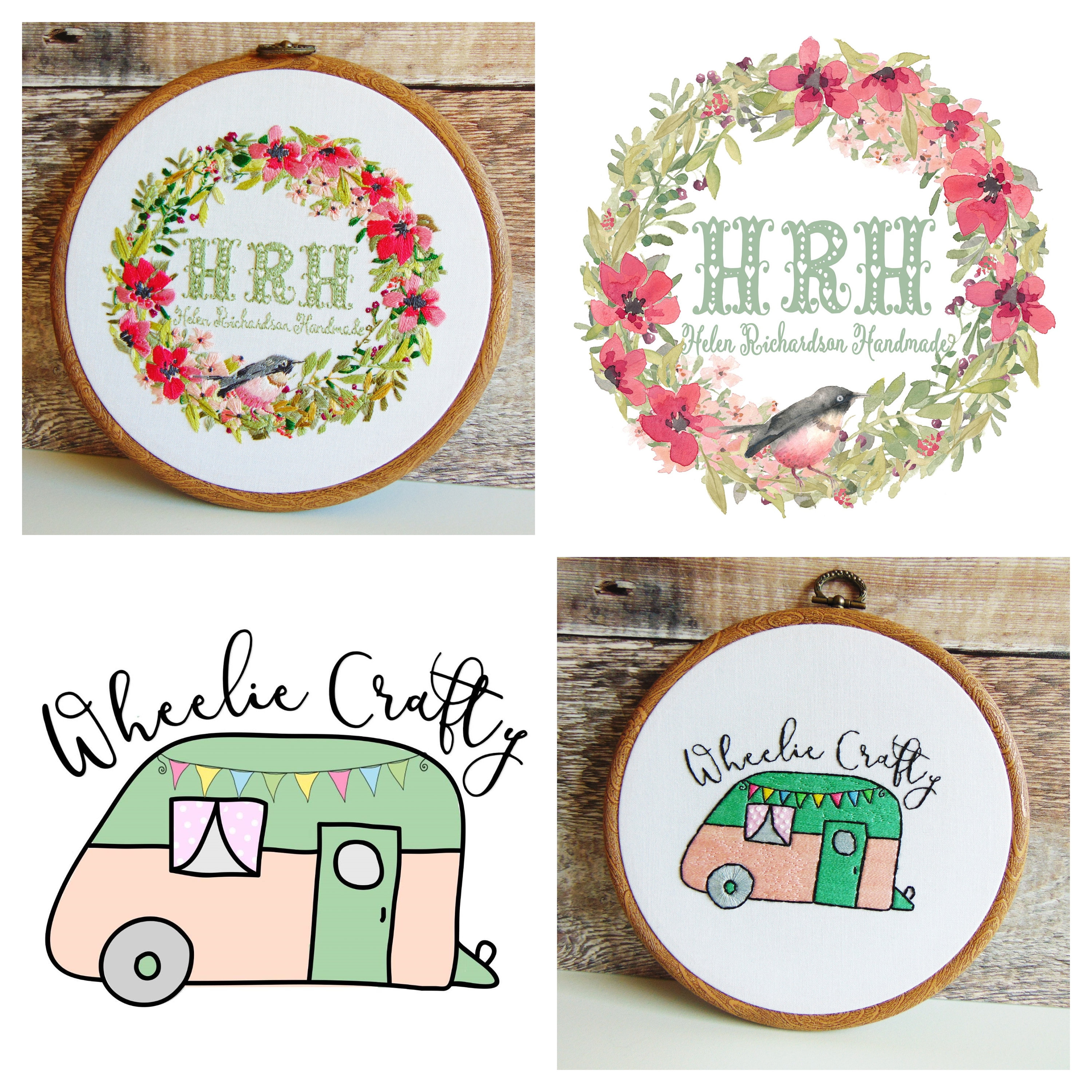 Your Logo Transformed Into Hand Embroidery Hoop Art | Etsy