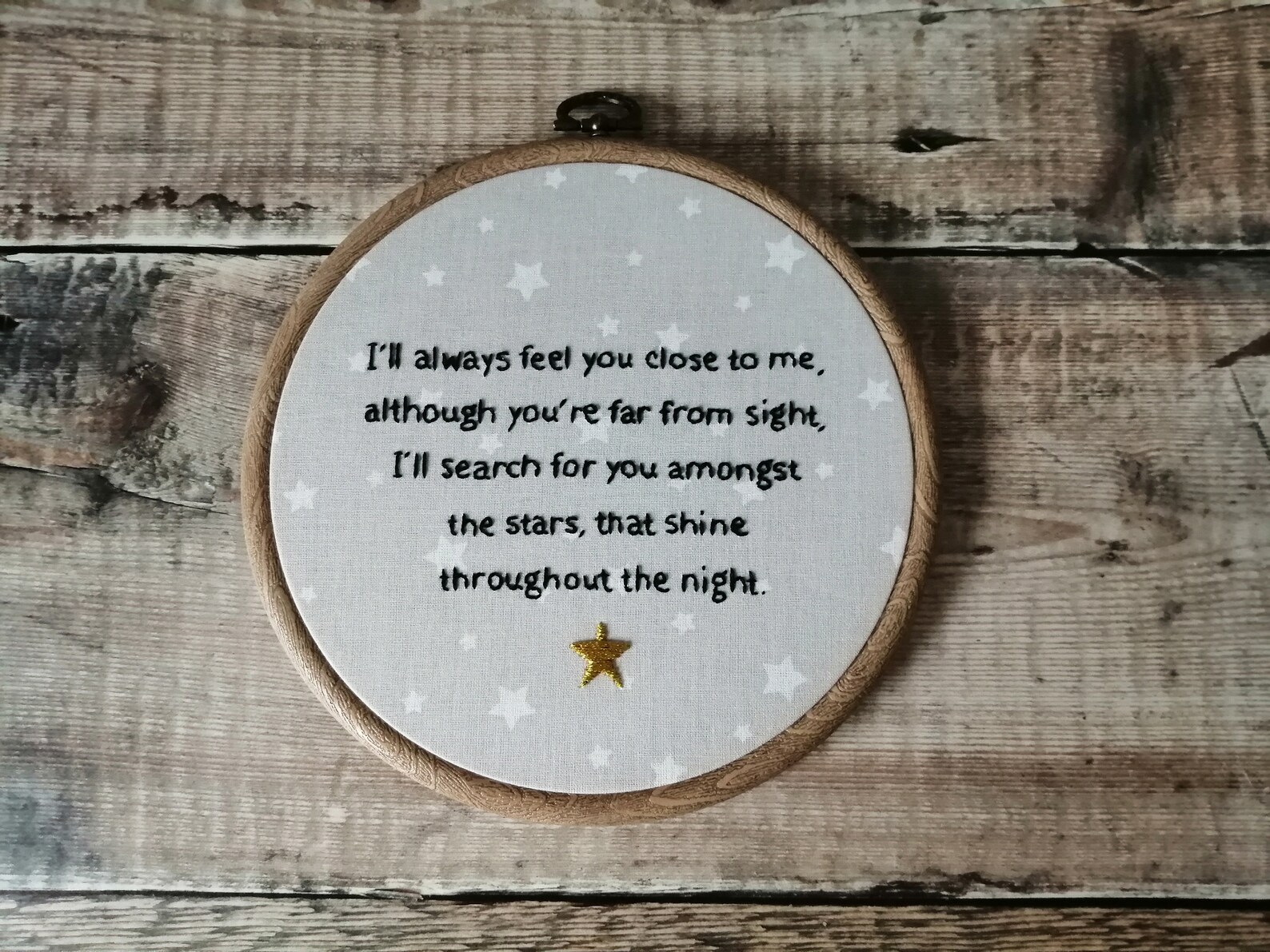 Personalised Memorial Stars Hand Embroidered Hoop Memorial | Etsy