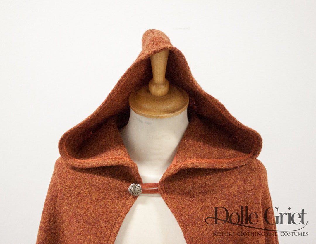 100% Wool Cloak in Terracotta -- Warm and Ready to Ship! - Etsy