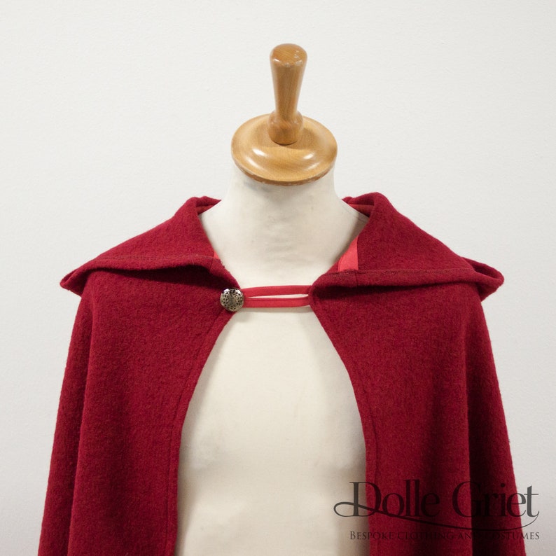 100% Wool Cloak in Bright Red -- Warm and Ready to Ship! - Etsy