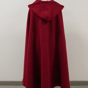 100% Wool Cloak in Bright Red -- Warm and Ready to Ship! - Etsy