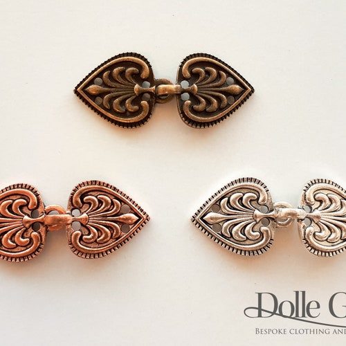 Oak Leaf Cloak Clasp in Bronze or Sterling Silver - Etsy