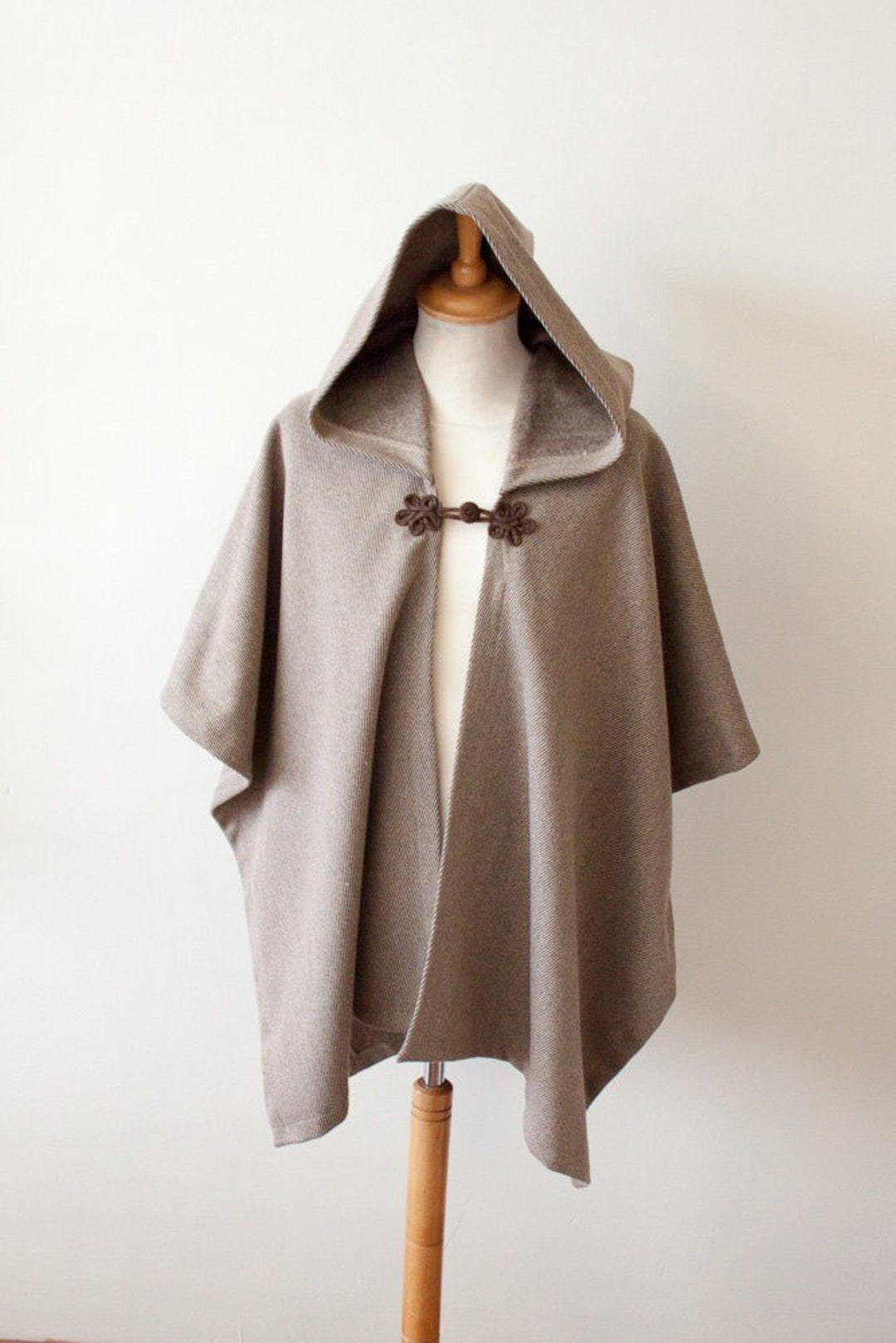 Ruana Cloak in Beige - Etsy
