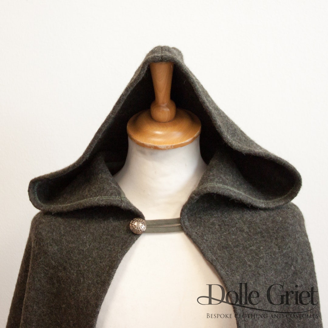 100% Wool Cloak in Army Green -- Warm and Ready to Ship! - Etsy
