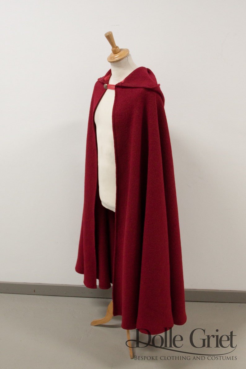 100% Wool Cloak in Bright Red -- Warm and Ready to Ship! - Etsy