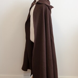 100% Wool Cloak in Walnut Brown -- Warm and Ready to Ship! - Etsy