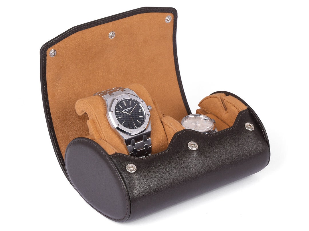 Travel Watch Case for 2 Watches - With Stand Function - Storage Watch ...