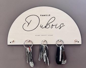 Personalized Key Holder, Custom Family Key Holder for Wall, Name Key ...