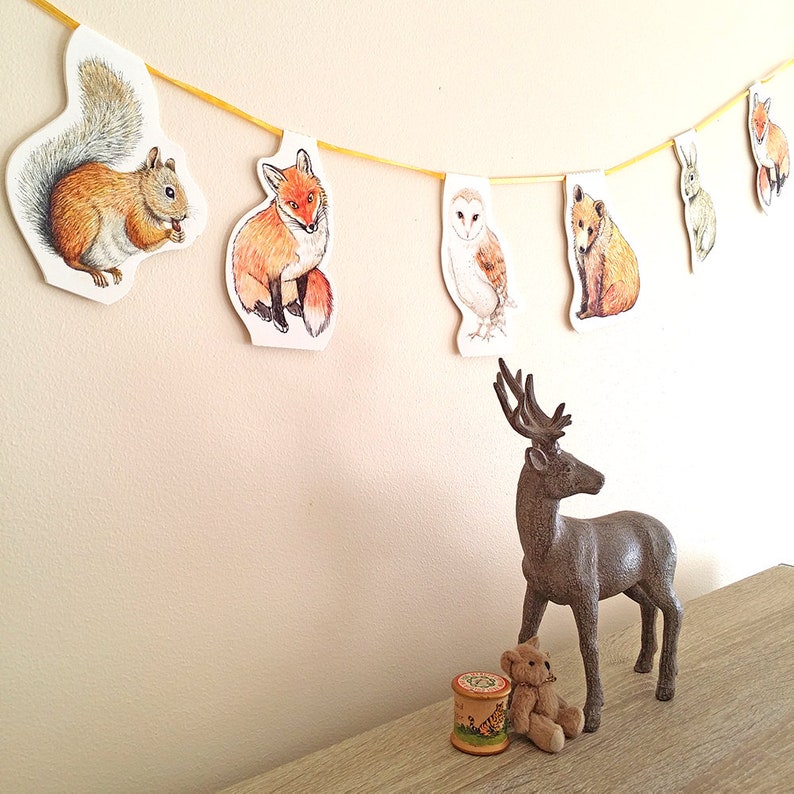 DIY Printable Woodland Bunting - Instant Download PDF - DIY Print and ...