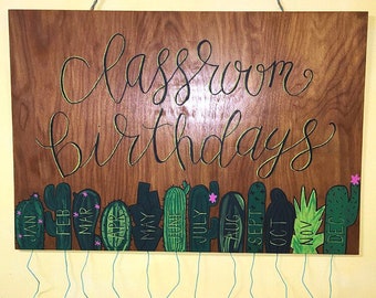 Cactus classroom decor | Etsy