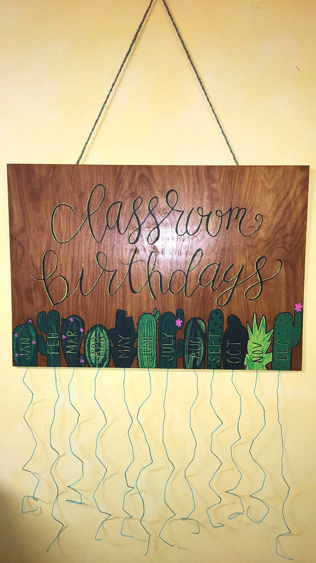 Handmade Classroom Birthday Sign - Etsy