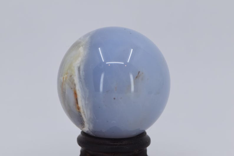 Blue Chalcedony Sphere - Etsy UK