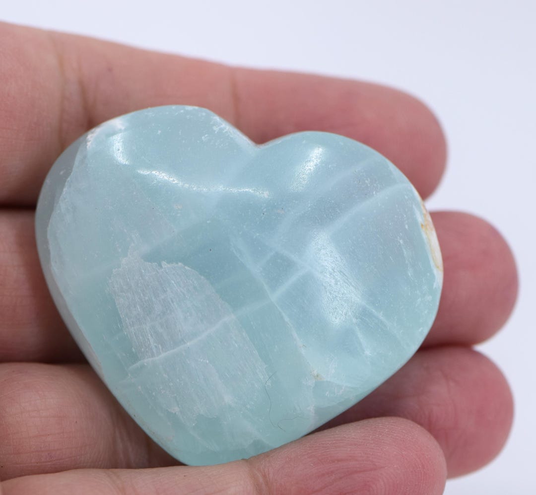 RARE Aqua Calcite Heart - Etsy