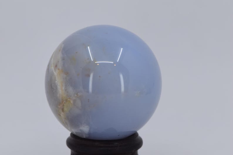 Blue Chalcedony Sphere - Etsy UK