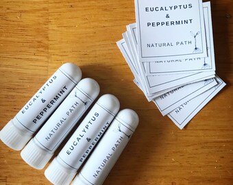 Blank Inhaler Labels Essential Oil Inhaler Labels Essential - Etsy