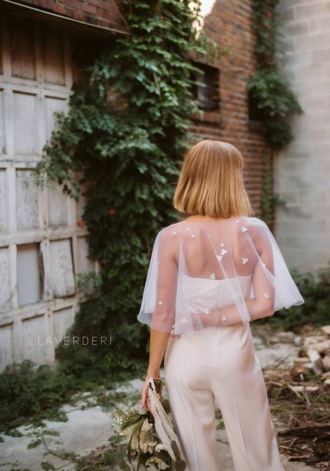 Bridal Dress Flower Topper Wedding Dress Flower Cape Flower Dress ...