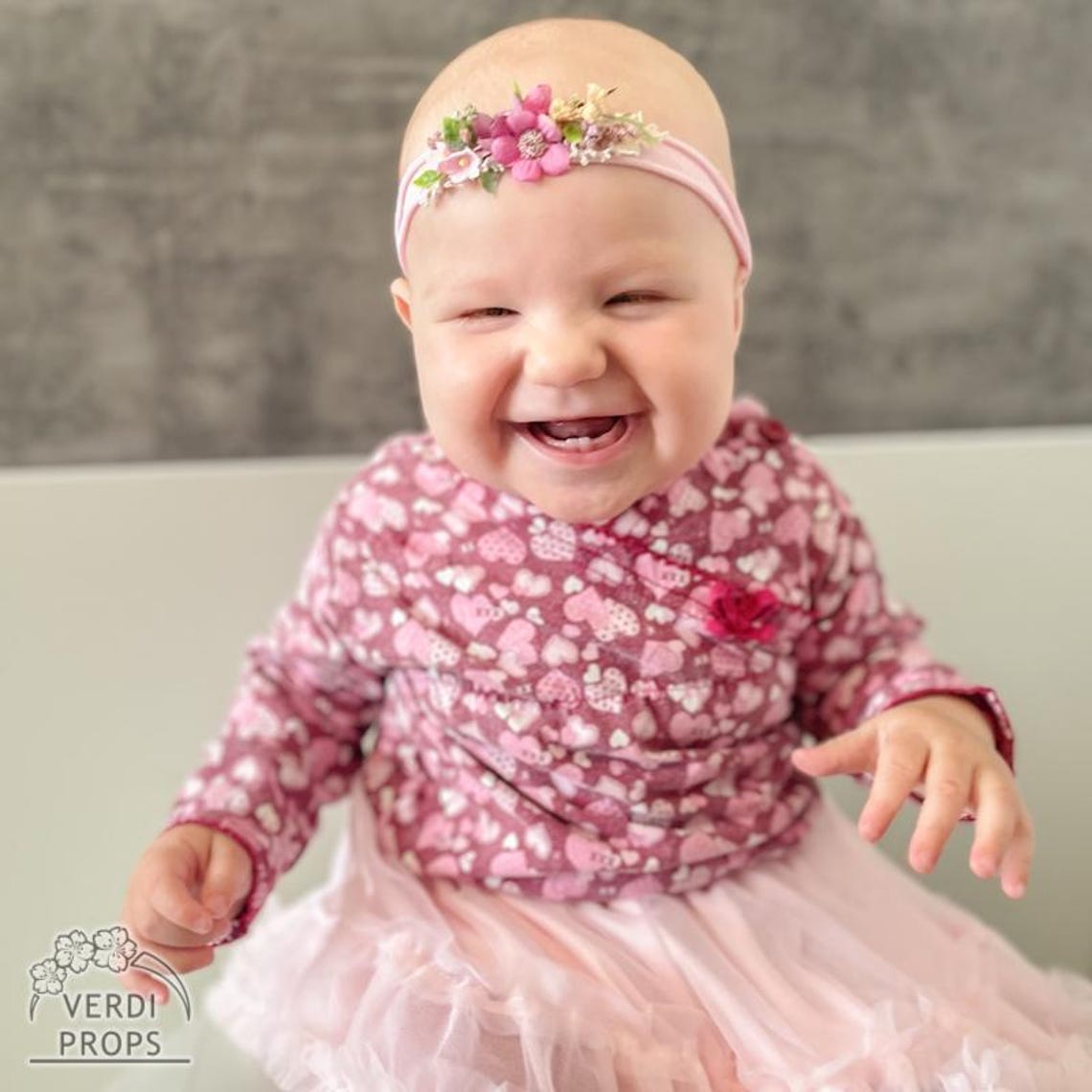 RTS One Year Floral Headband Tie Back, Baby Girl Gift, Photography ...