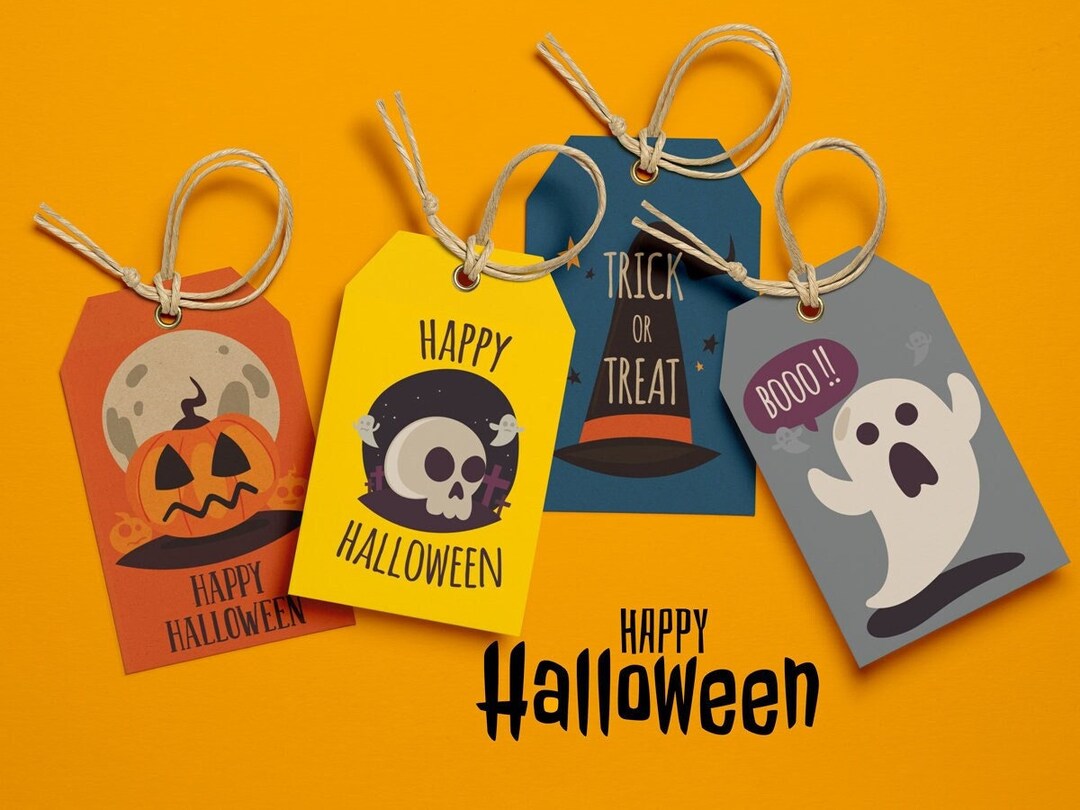Halloween Gift Tags. Poppin Halloween Gift Tags. Trick or - Etsy