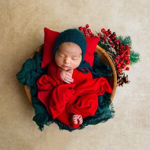 Layering Blanket Burlap Newborn Photography Props Green Red White ...