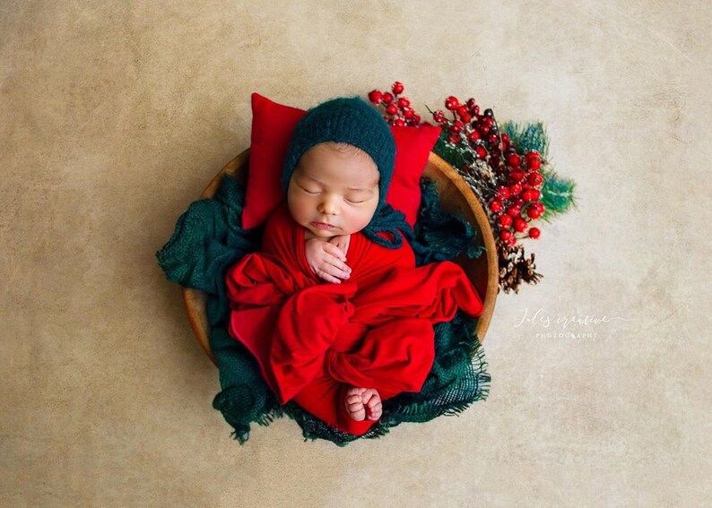 Layering Blanket Burlap Newborn Photography Props Green Red White ...