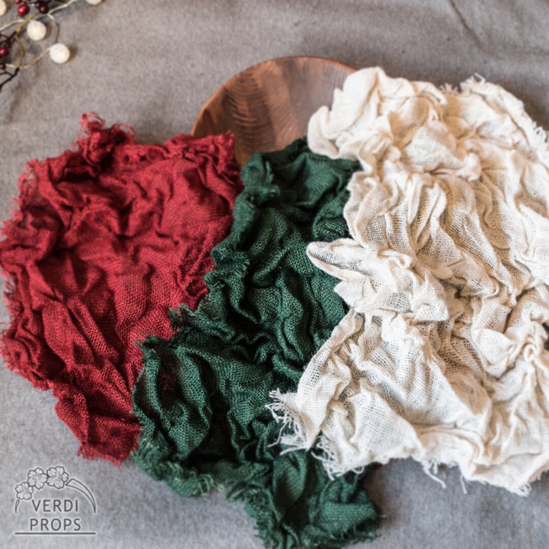 Layering Blanket Burlap Newborn Photography Props Green Red White ...